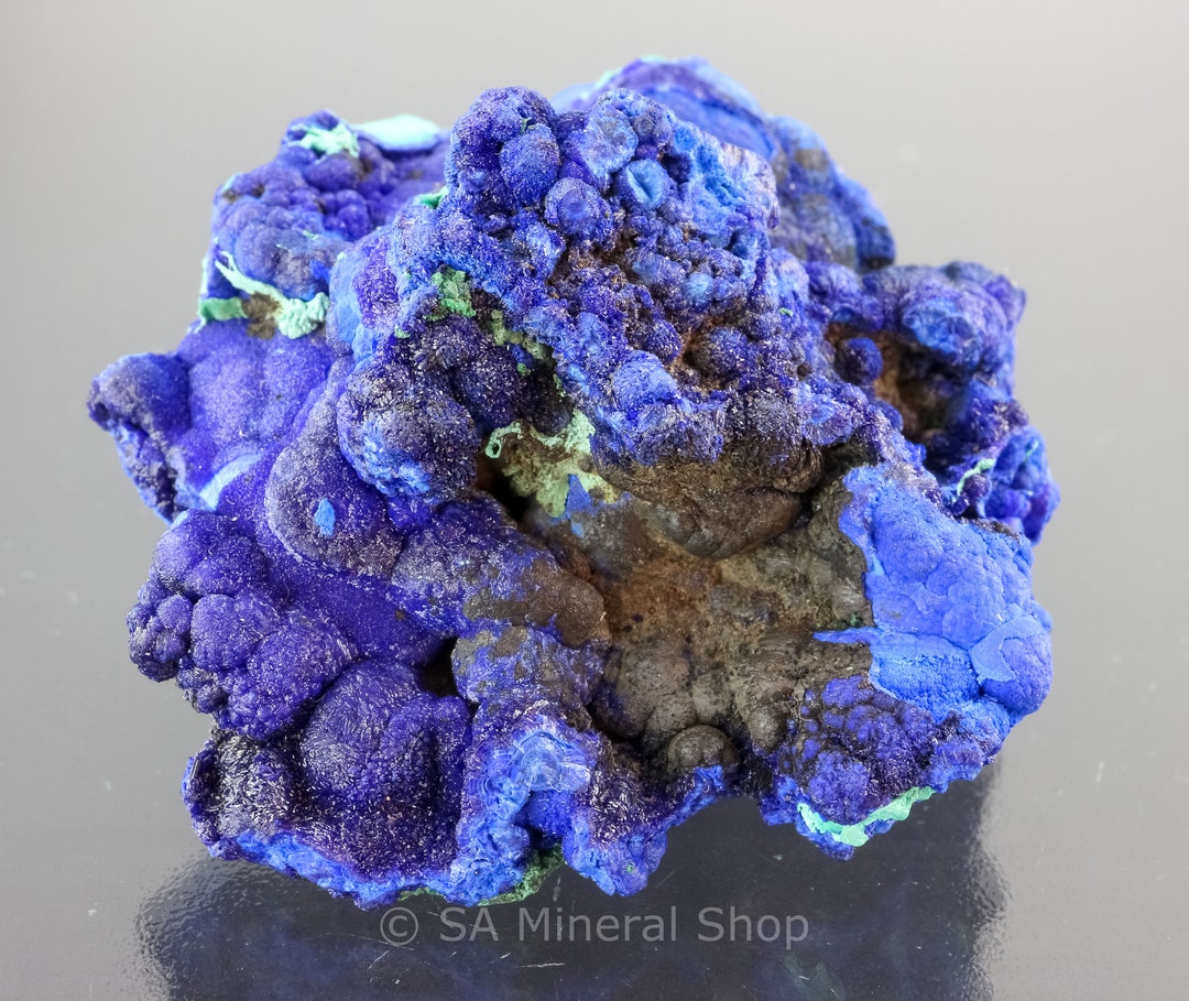 Blue Azurite Blade Spheres With Malachite on Matrix Tschudi - Etsy