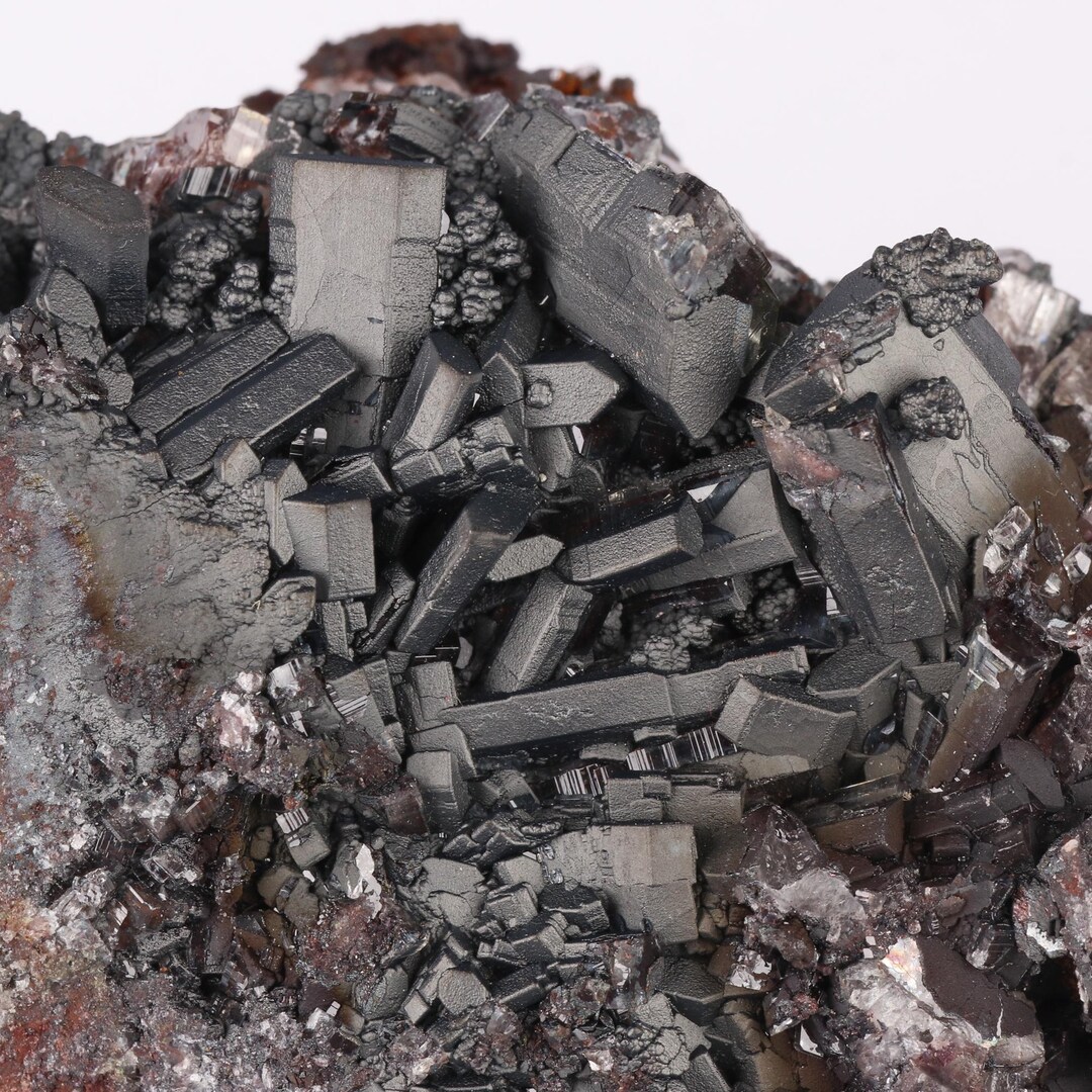 Hematite on Baryte on Matrix, Skorpion Zinc Mine, Karas Region, Namibia ...