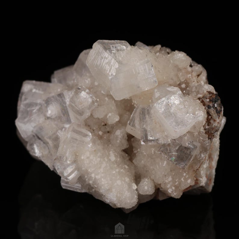 Calcite, Hydroxyapophyllite on Matrix, N'chwaning II, Kalahari ...