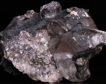 Calcite on Manganite Matrix, N'chwaning II, Northern Cape South Africa ...