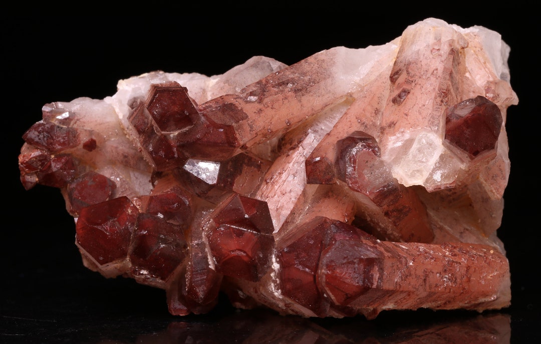 Two Tone Red Hematite in Quartz Cluster, Orange River Area, Karas ...