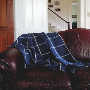 Handwoven Windowpane Throw Blanket - Etsy