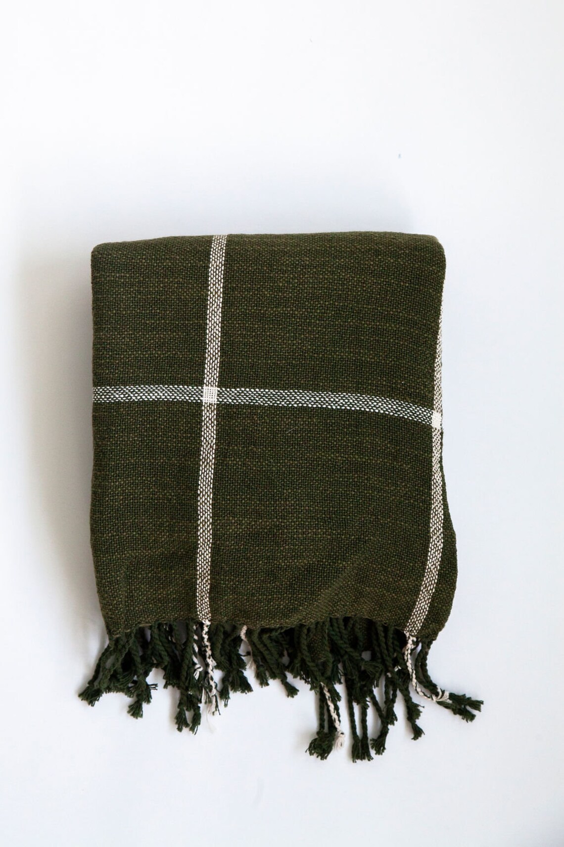 Handwoven Windowpane Throw Blanket - Etsy