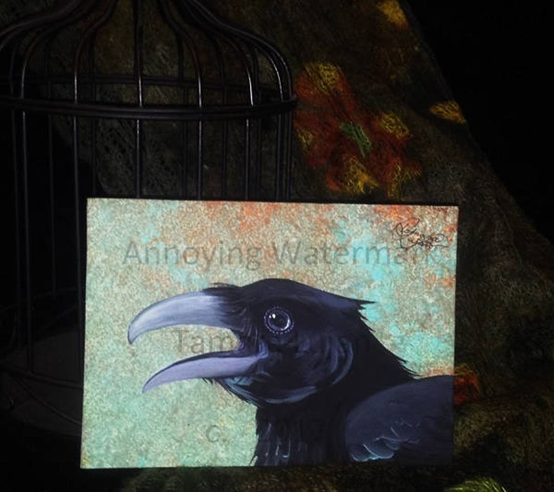 Crow Study With Rust & Teal / Created by Tamara Lujan / Acrylic ...