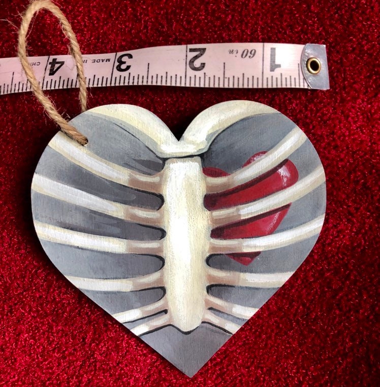 Ribcage Heart Ornament - Etsy