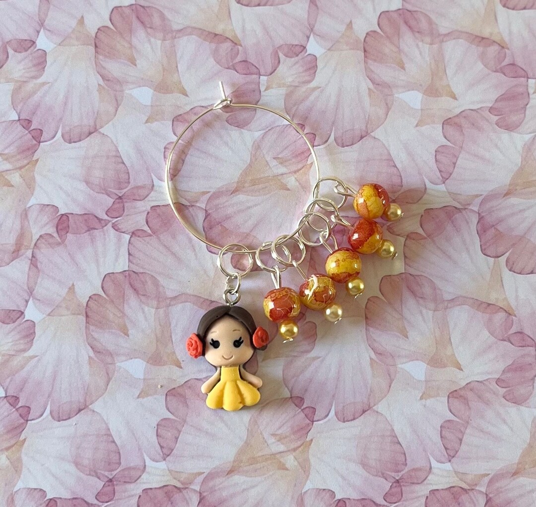 ROSE PRINCESS Stitch Markers, Keyrings, Set of 6, Princess Collection ...