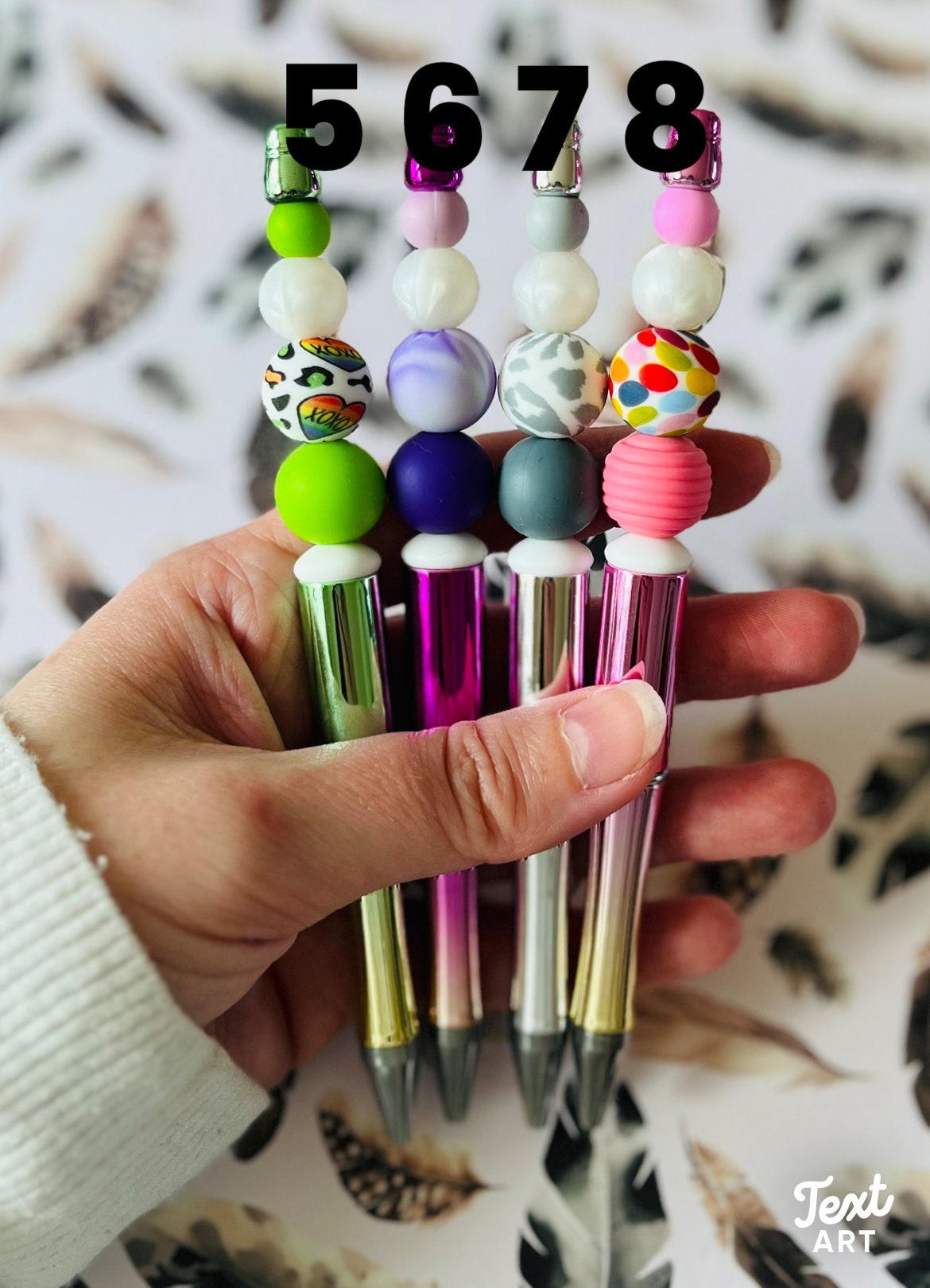 PRETTY BEAD PEN Silicone Bead Pen, Refillable Pen, Stationery Gift ...
