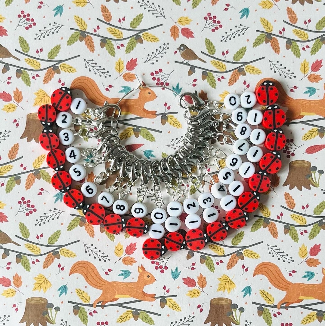 ROW COUNTER Markers Bead Stitch Markers stitch Markers for Crochet and ...
