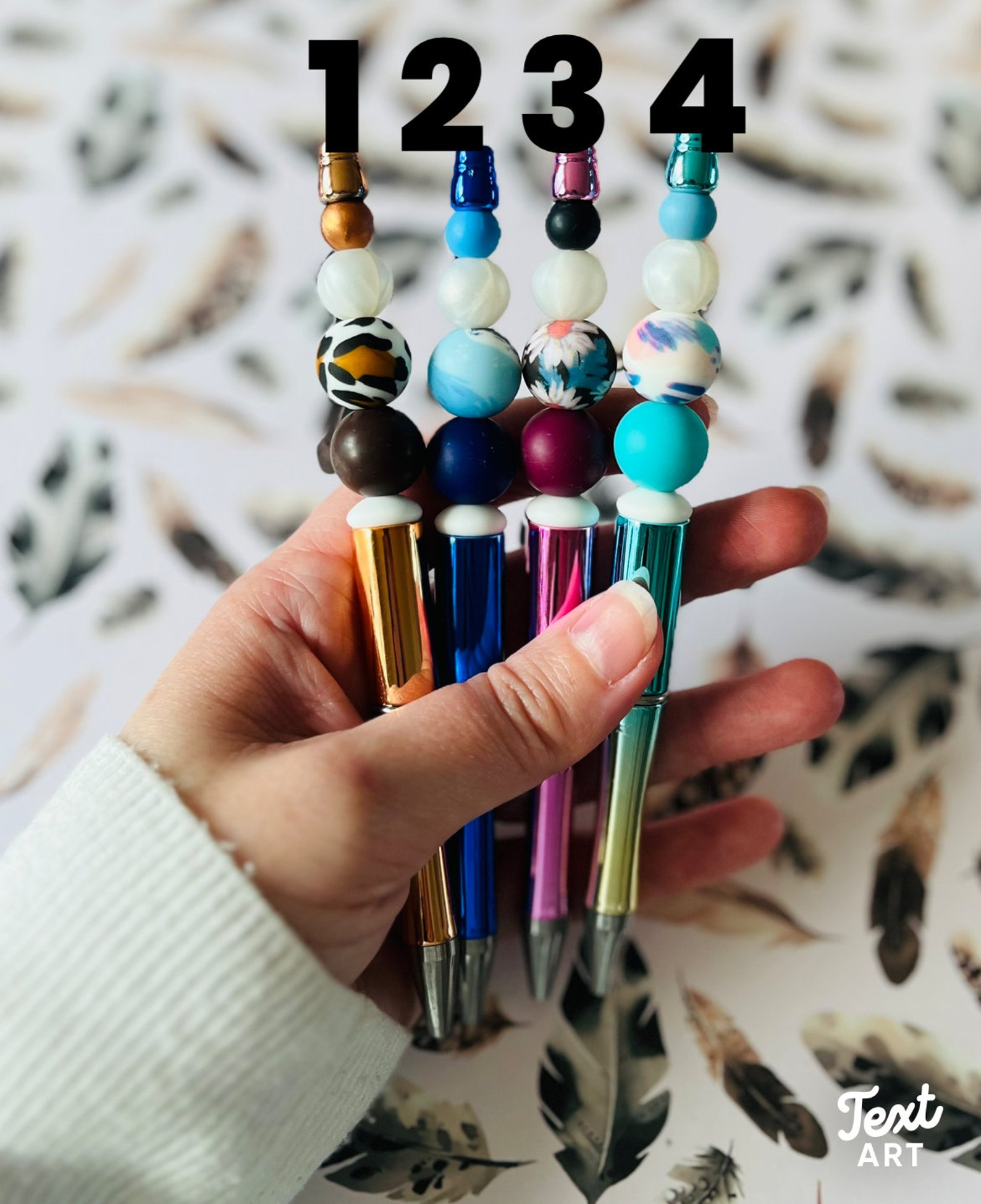 PRETTY BEAD PEN Silicone Bead Pen, Refillable Pen, Stationery Gift ...