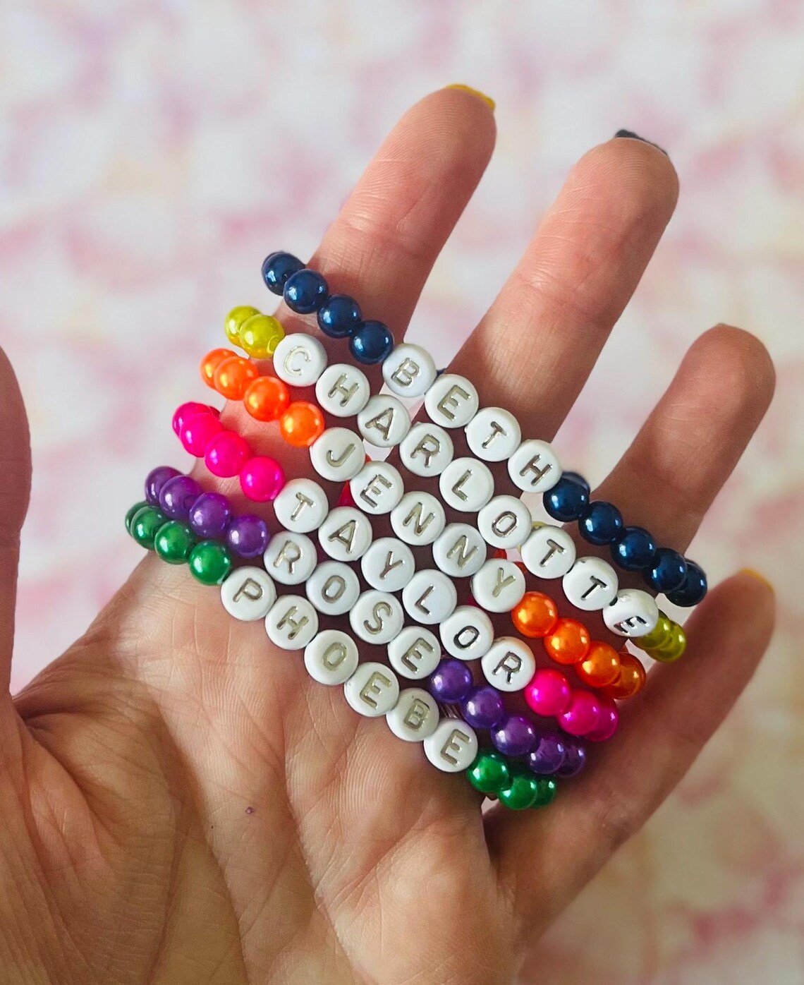 PERSONALISED GIRLS BRACELETS, Kids Beaded Bracelets, Custom Bracelets ...