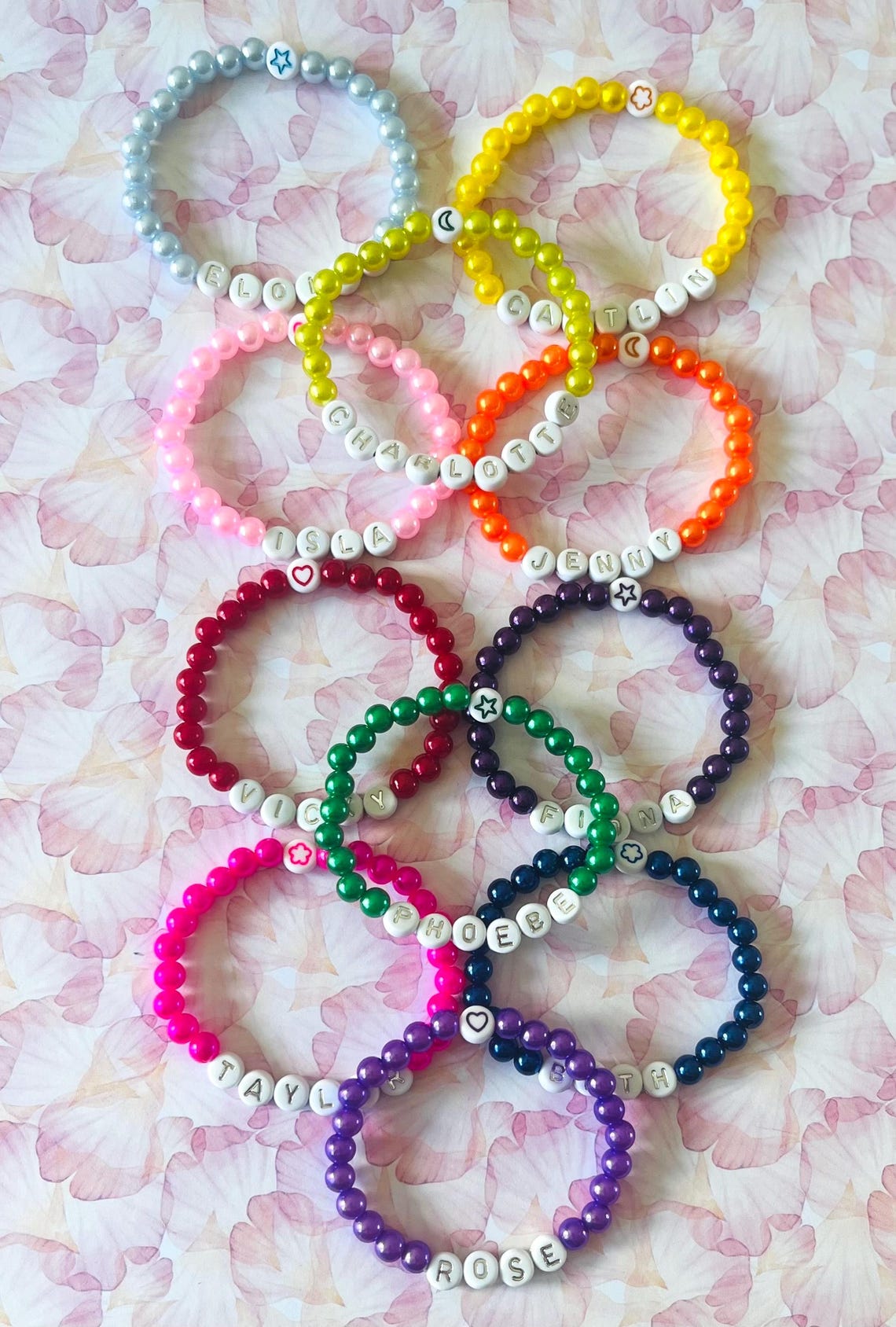 PERSONALISED GIRLS BRACELETS, Kids Beaded Bracelets, Custom Bracelets ...