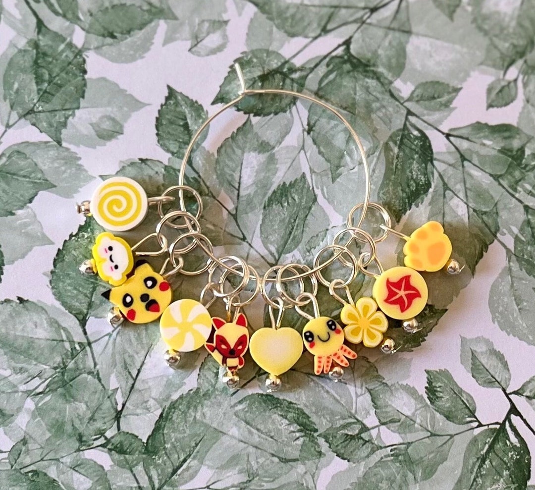 YELLOW THEME Stitch Markers, Keyrings for Crochet & Knitting - Etsy