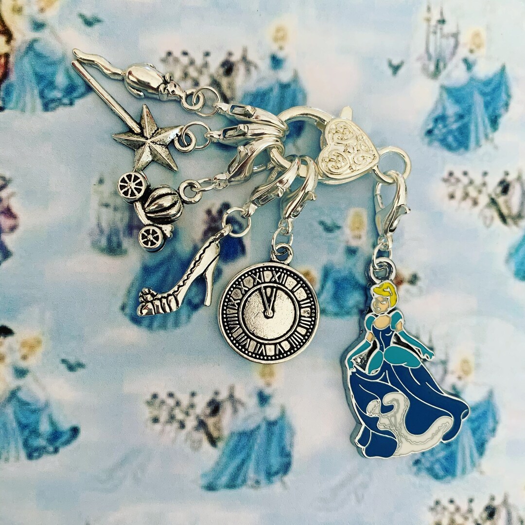 GLASS SLIPPER PRINCESS Charm Stitch Markers, Keyrings - Set of 6 - Etsy