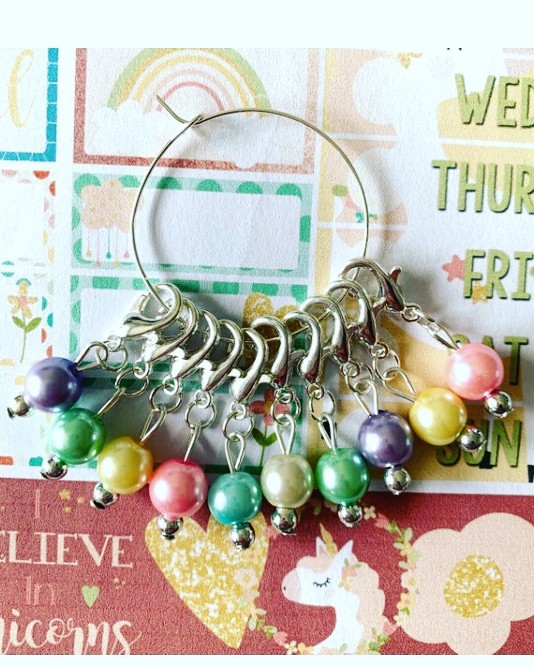 MAGICAL UNICORN Stitch Markers, Keyrings for Crochet & Knitting - Etsy