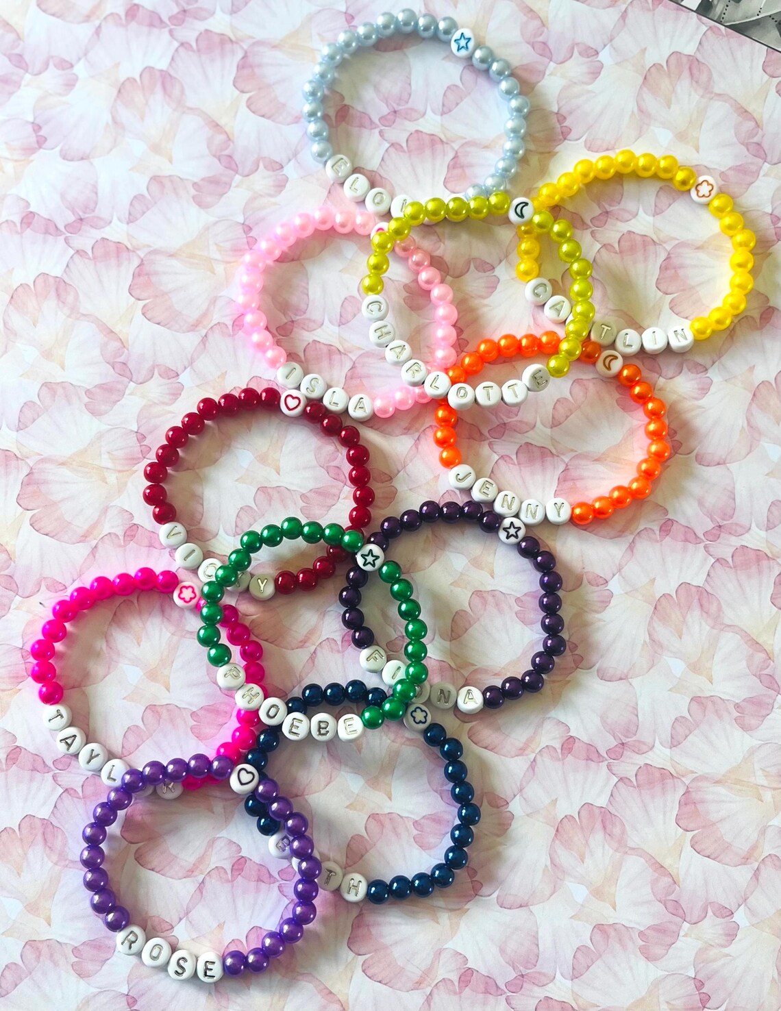 PERSONALISED GIRLS BRACELETS, Kids Beaded Bracelets, Custom Bracelets ...