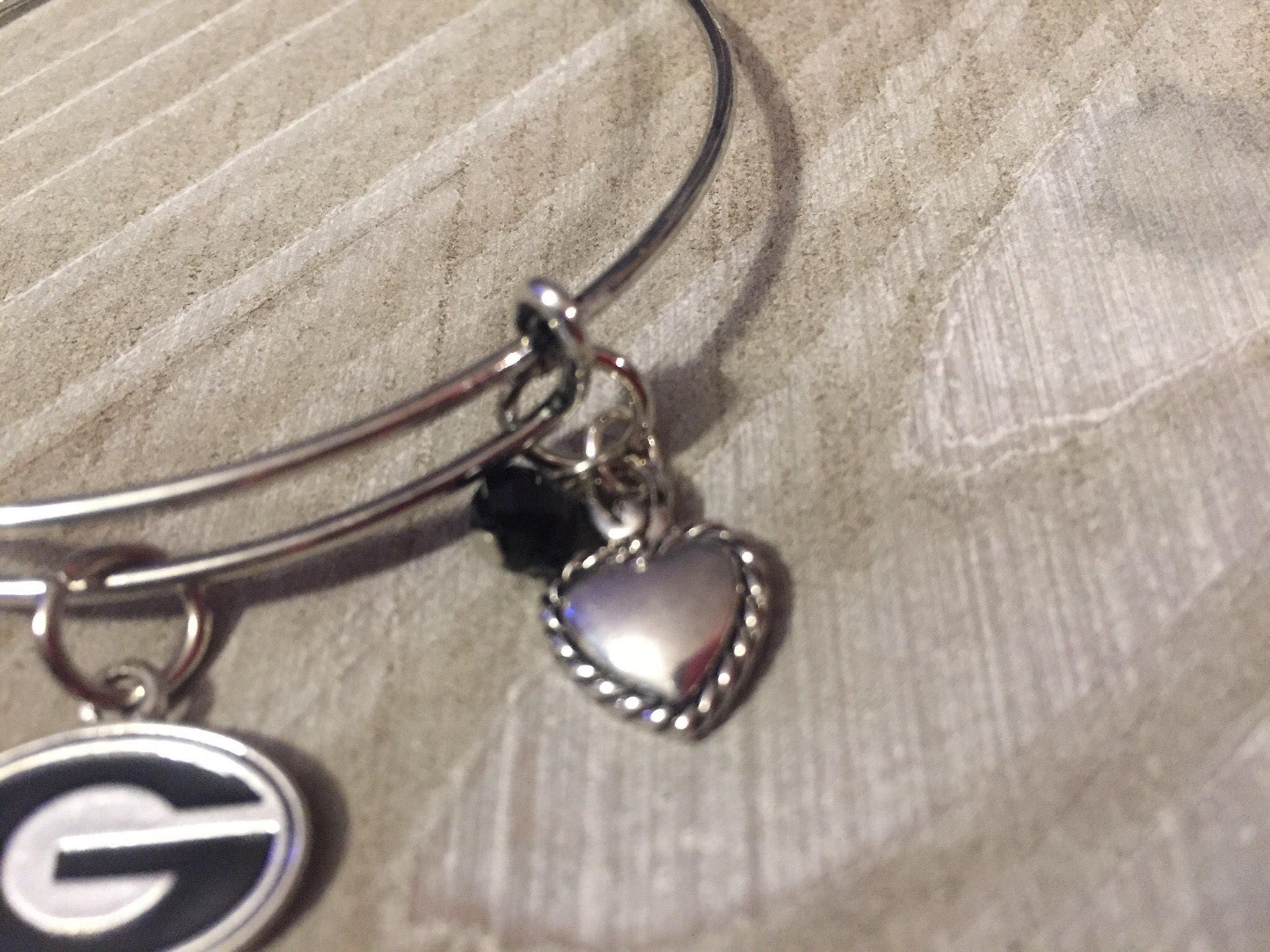 Pulsera de pulsera de plata tema Georgia Bulldog con - Etsy España