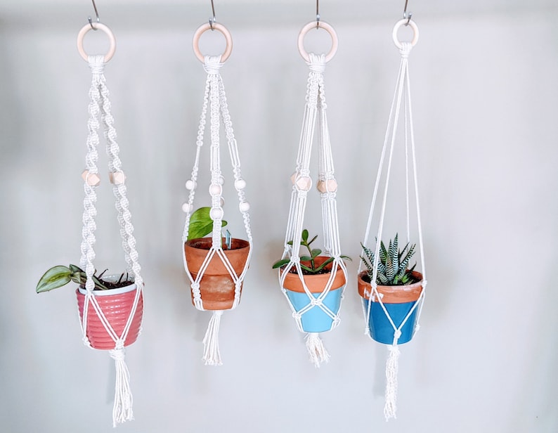 Handmade Macrame Plant Hangers Indoor Outdoor - Etsy