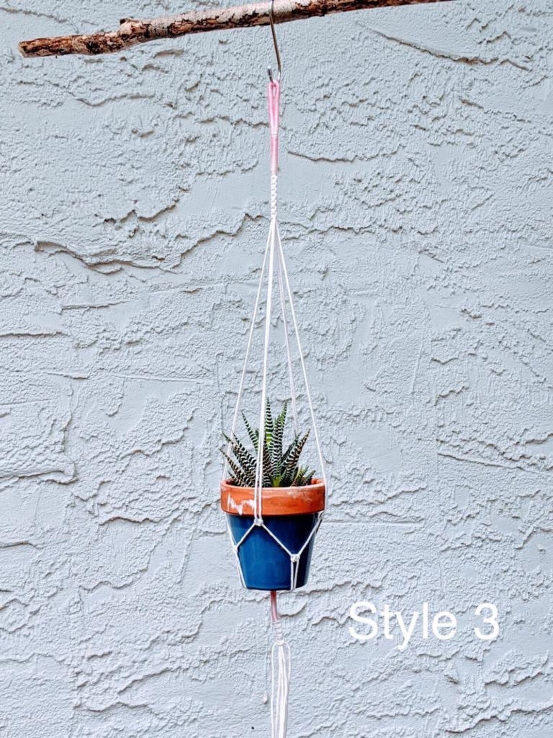 Minimalistic Thread Wrapped Plant Hanger Small Pot Handmade - Etsy