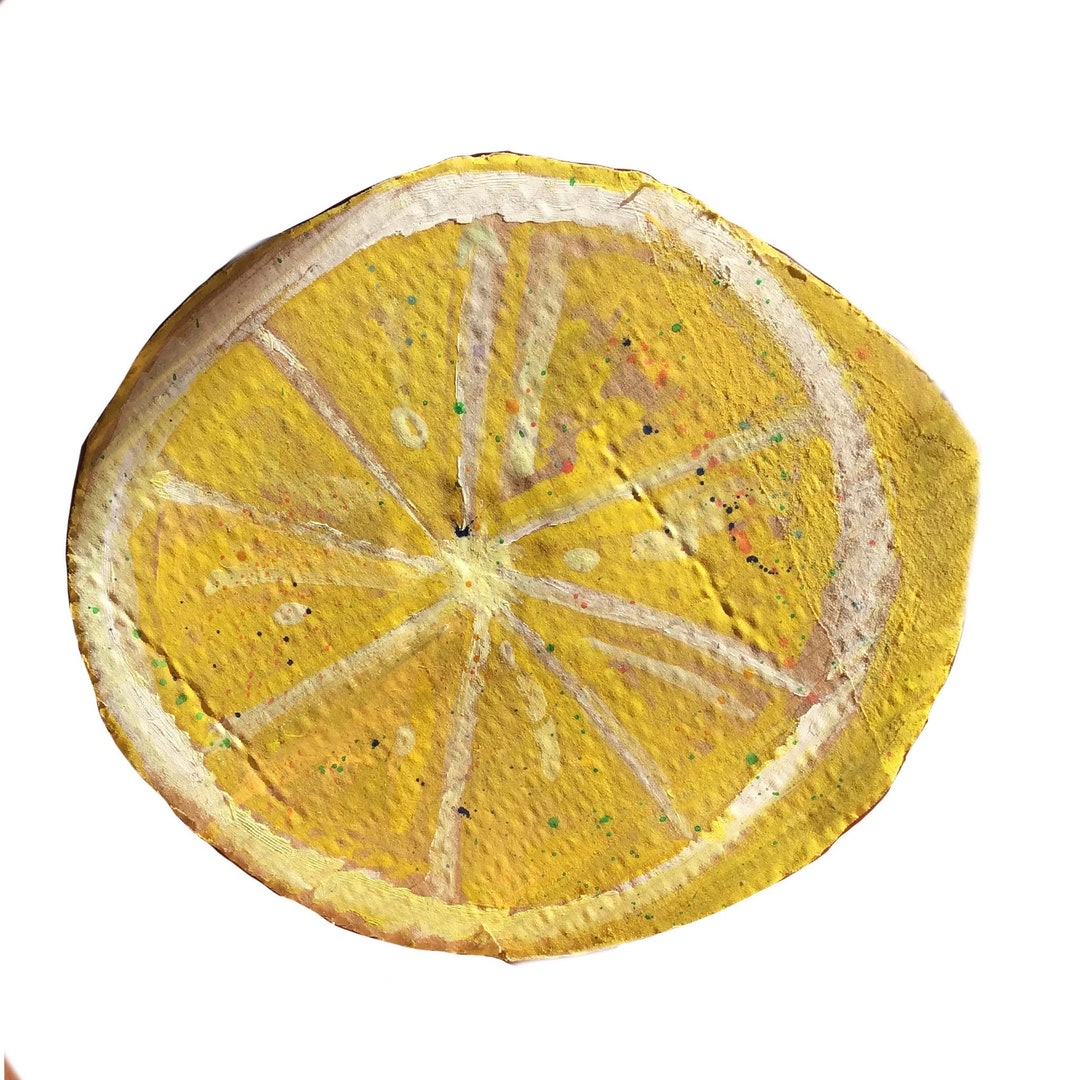Cardboard Lemon 1 Handmade Lemon Art From Recycled Cardboard Boxes ...