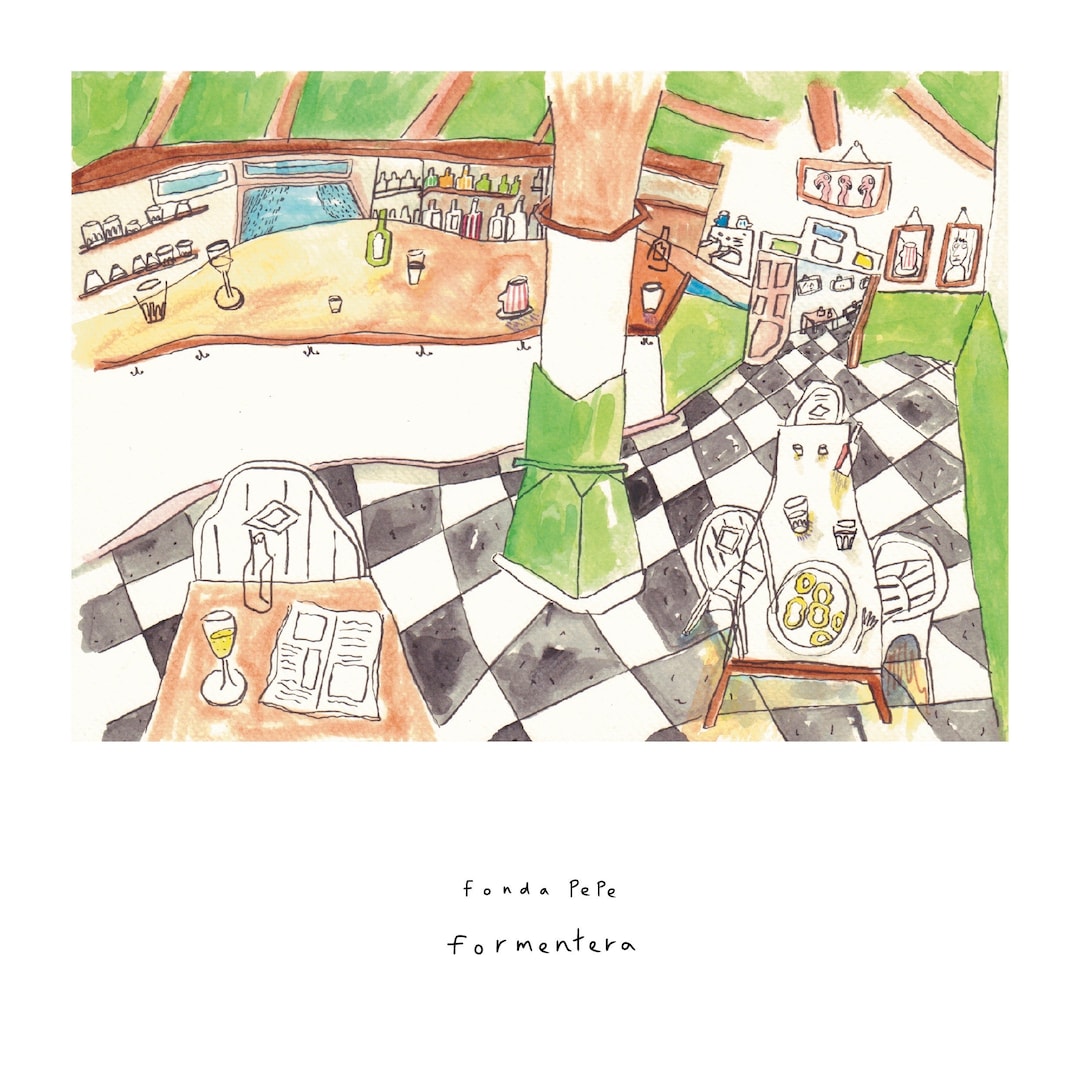 Bar Print, Fonda Pepe Formentera, Kitchen Wall Poster, Vintage Art ...
