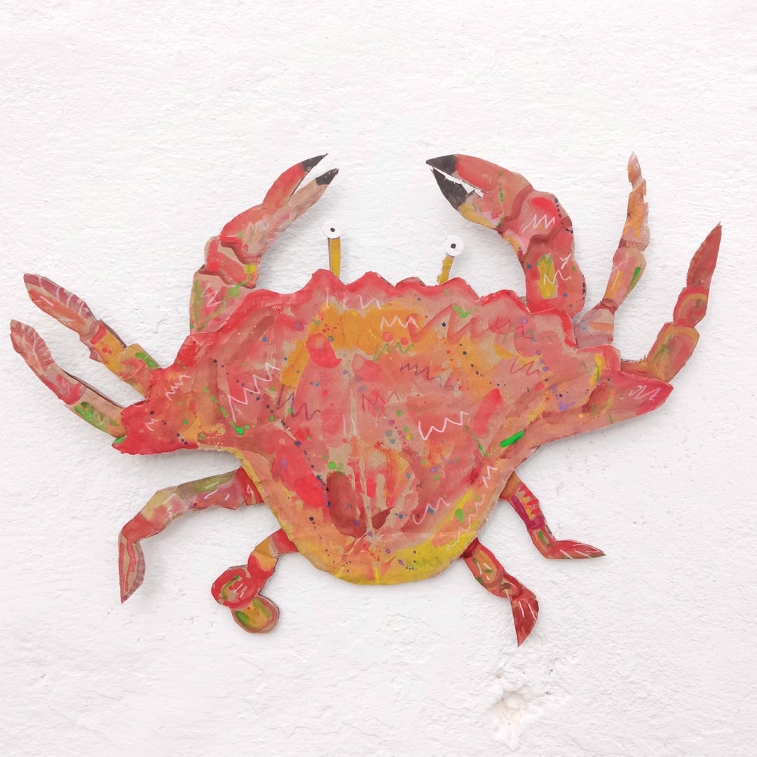 Mediterranean Crab 1 Handmade Red Crab From Recycled Cardboard Boxes ...