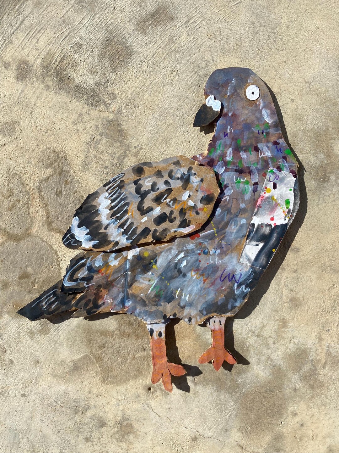 Cardboard Pigeon #30 | Pigeon Wall Art, Bird Art, Pigeon Art, Handmade ...
