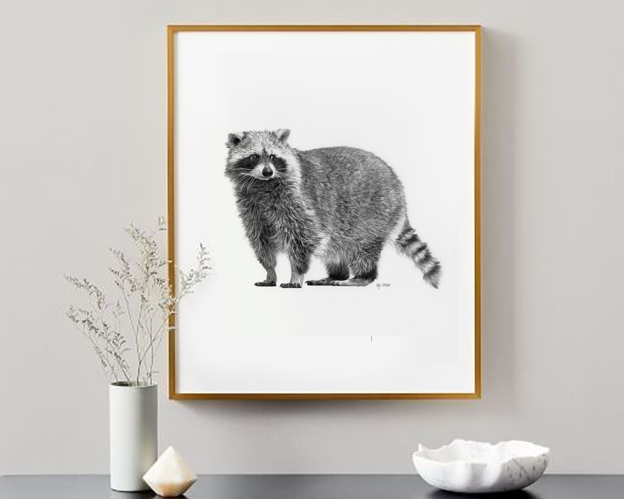 Raccoon Art Print - Etsy