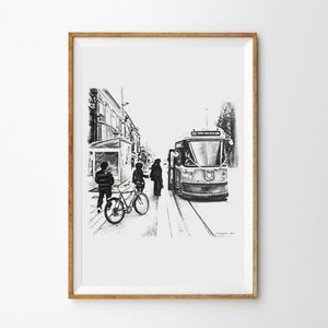 504 Streetcar, Roncesvalles, Toronto - Art Print - Etsy