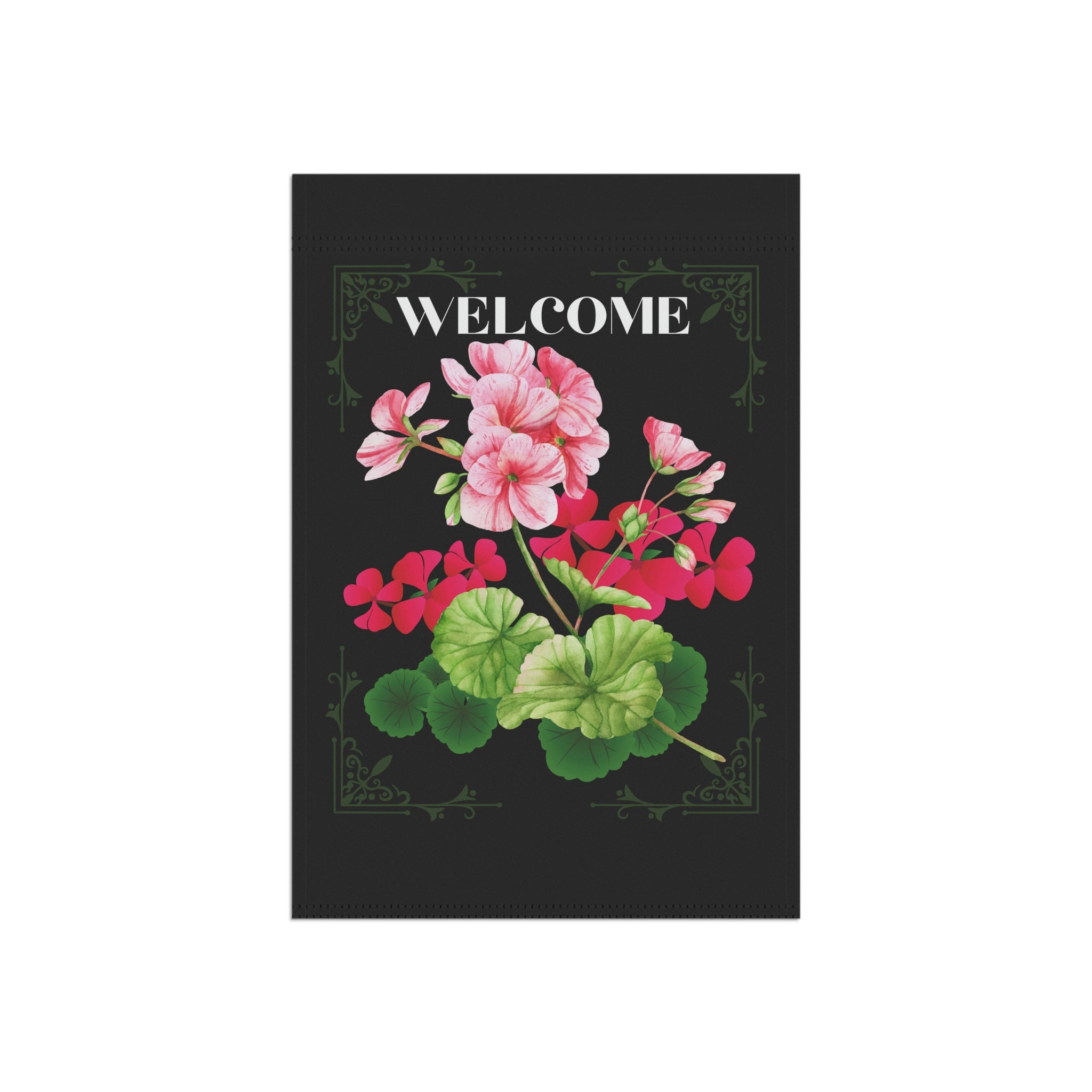 Geranium Flowers Welcome Garden & House Banner - Etsy