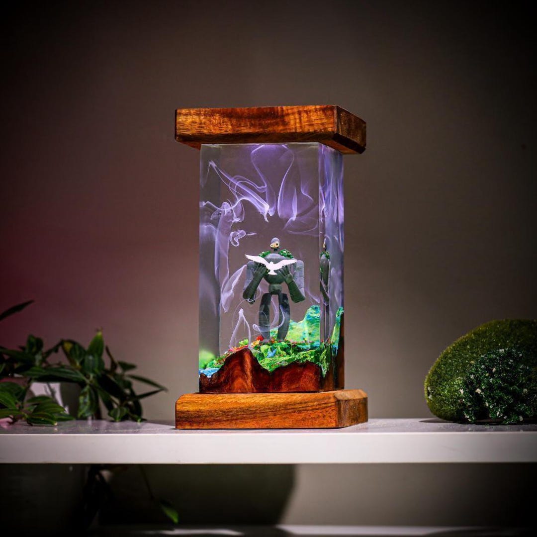 Laputa Robot Epoxy Lamp, Studio Ghibli Anime Resin Art Lamp, Unique ...