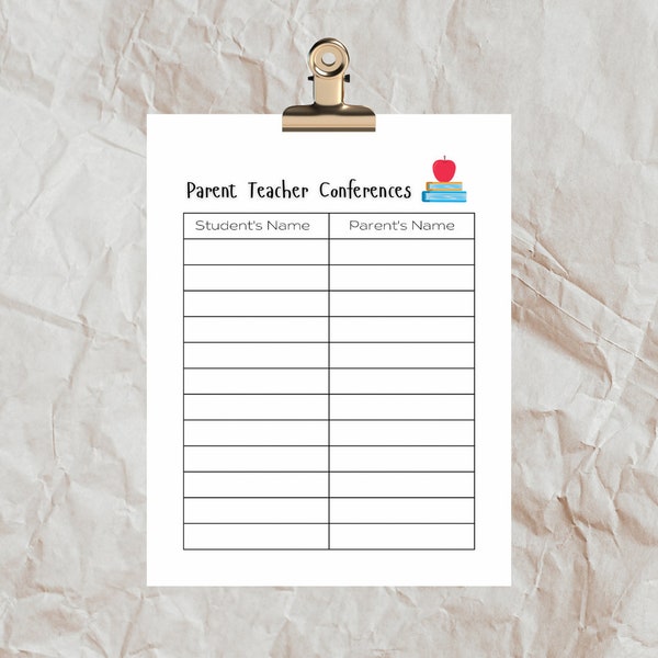 Canva Teacher Sign in Sheet - Etsy