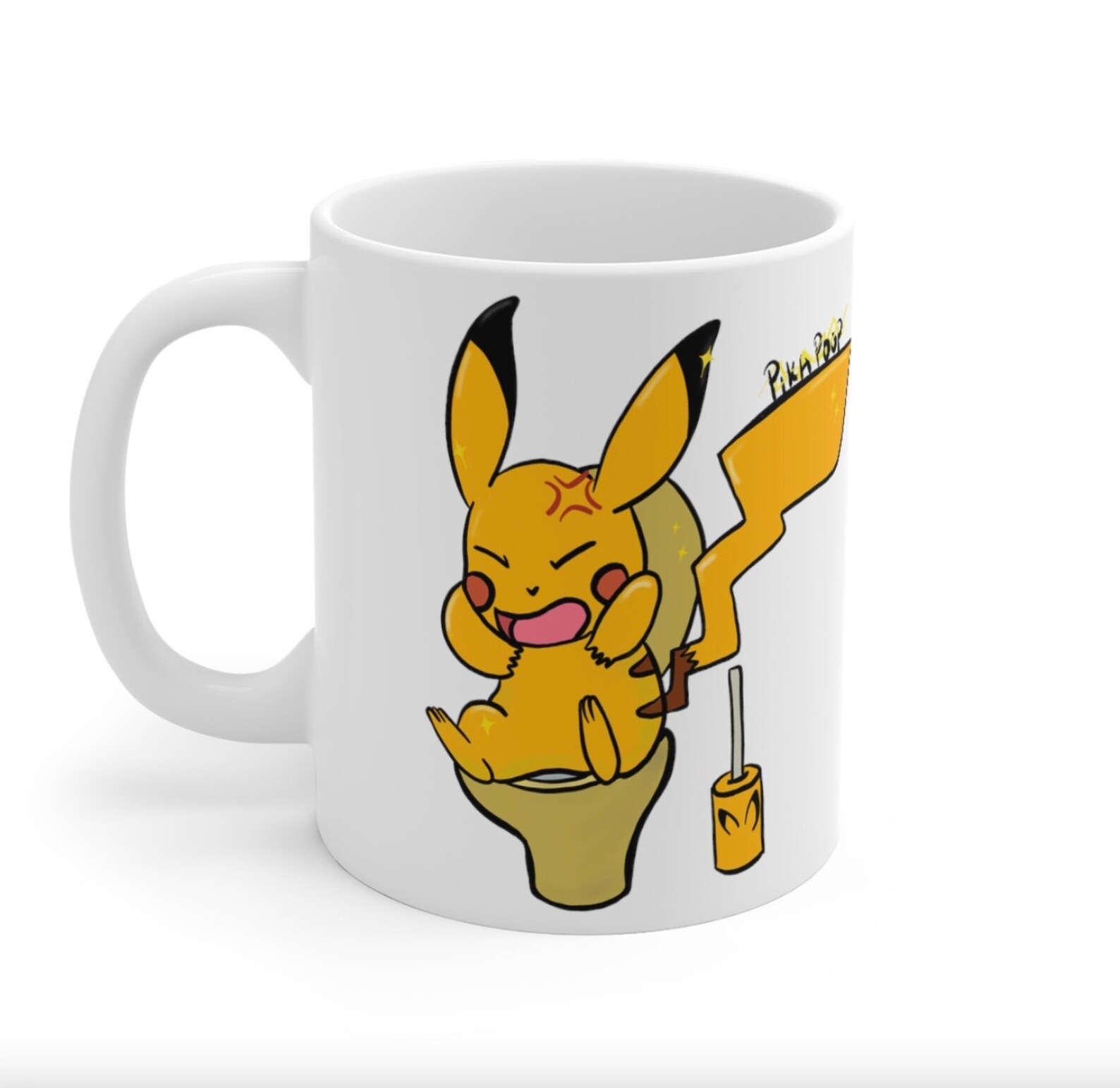 SHINY Pika-poop/ Pikachu Pokemon Parody Mug - Etsy UK