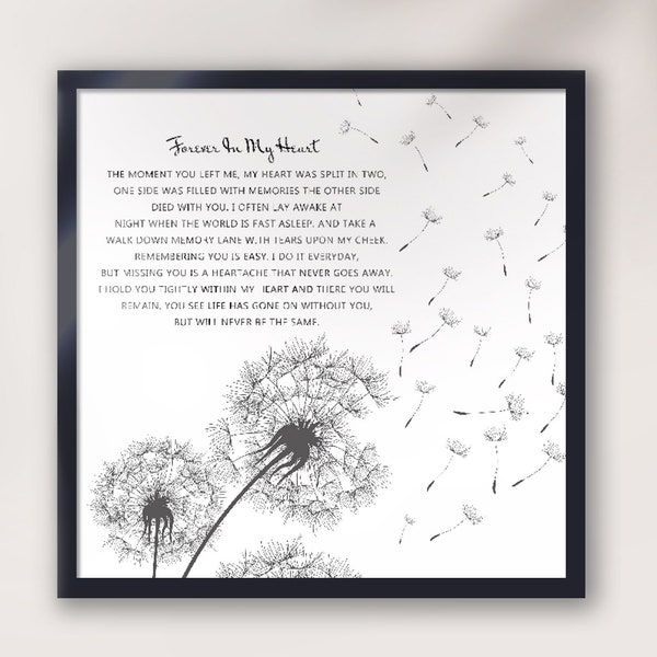 Bereavement Poem, DIGITAL DOWNLOAD, Condolence Gift, Remembrance Gift ...