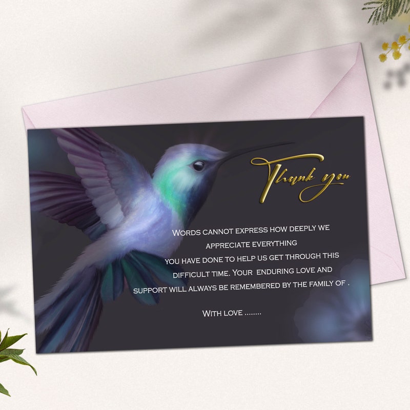 Hummingbird Card - Etsy