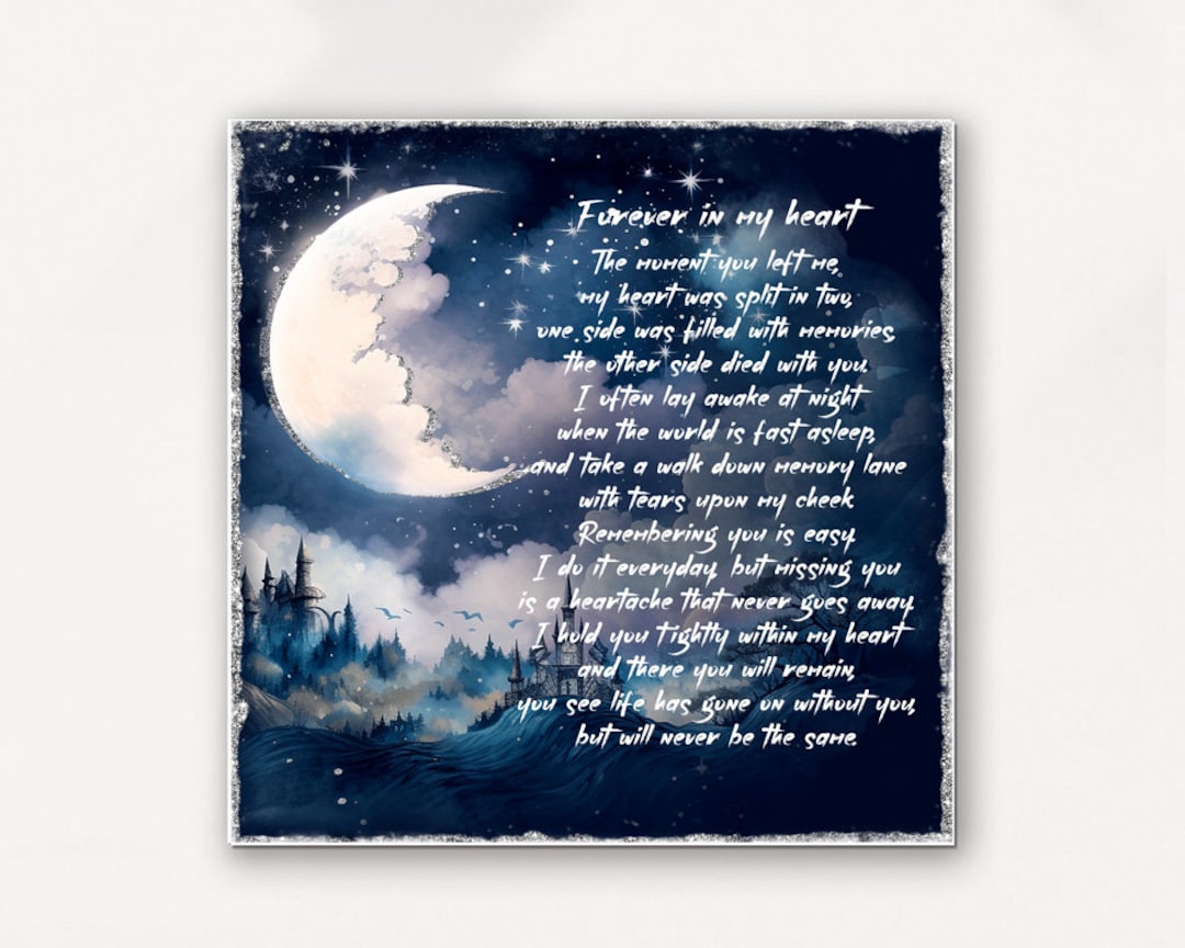 The Moment You Left Me | Funeral Poem | Forever in My Heart | Poem ...