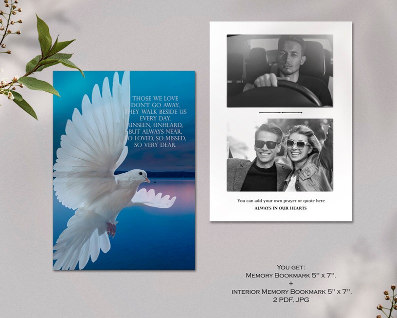 Navy Blue Sky Funeral Program Template Bronze Sunset Editable - Etsy
