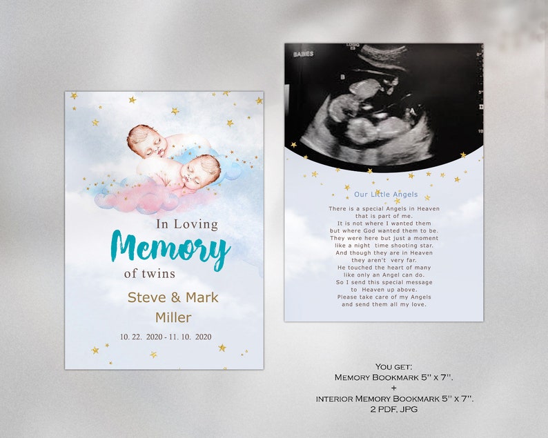 Stillborn Baby Twins Memorial Stillbirth Twins Babies Twins - Etsy