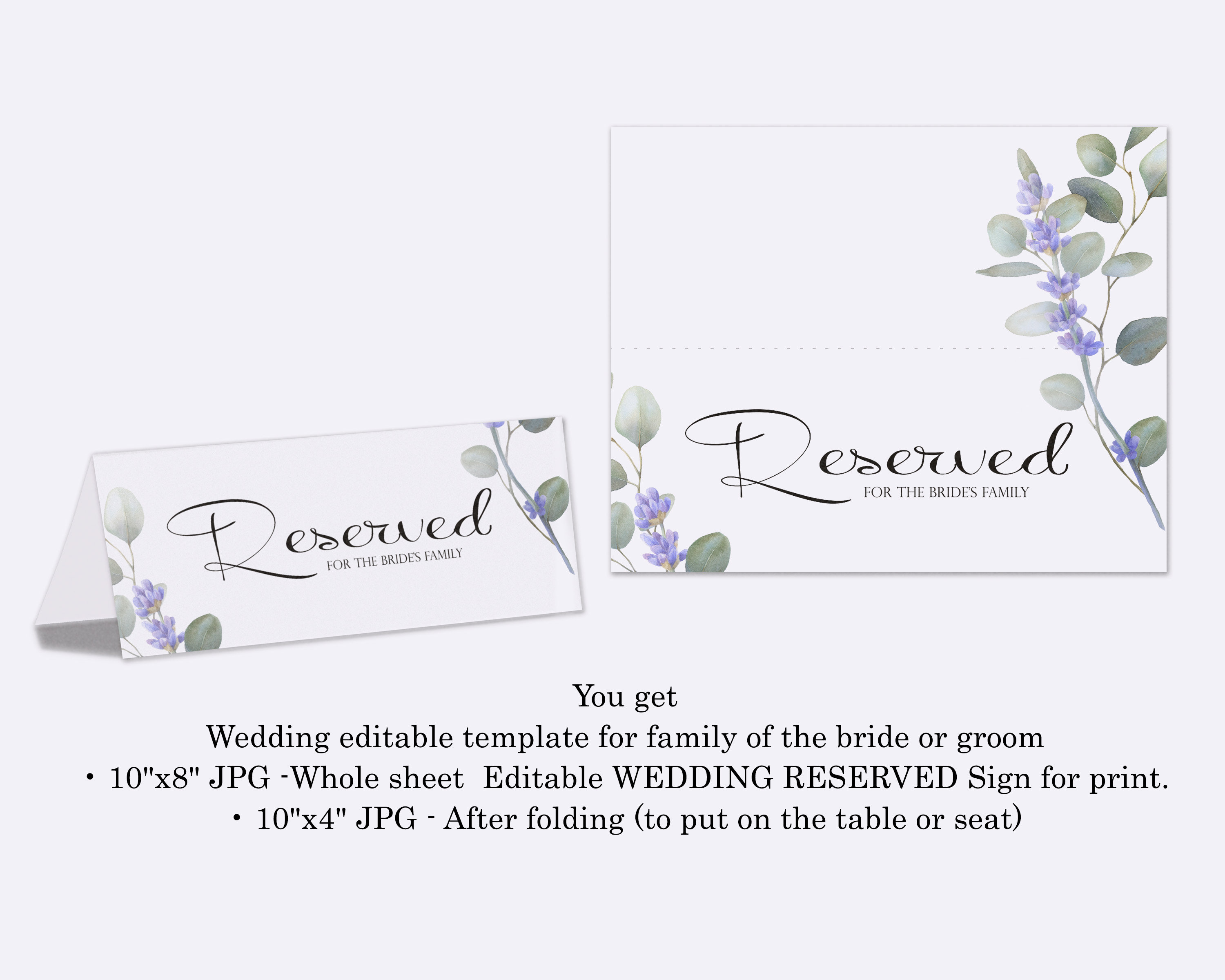 Reserved wedding chair or table sign for the bride and | Etsy