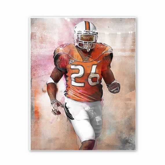 Sean Taylor 26 Digital Prints watercolor art print wall | Etsy