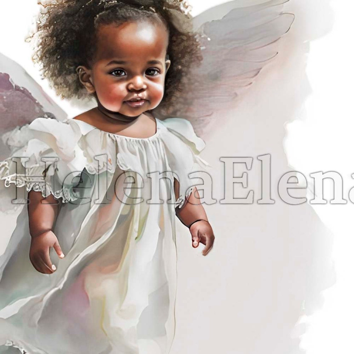 African American Baby Angel Angels Clipart Png Babies - Etsy
