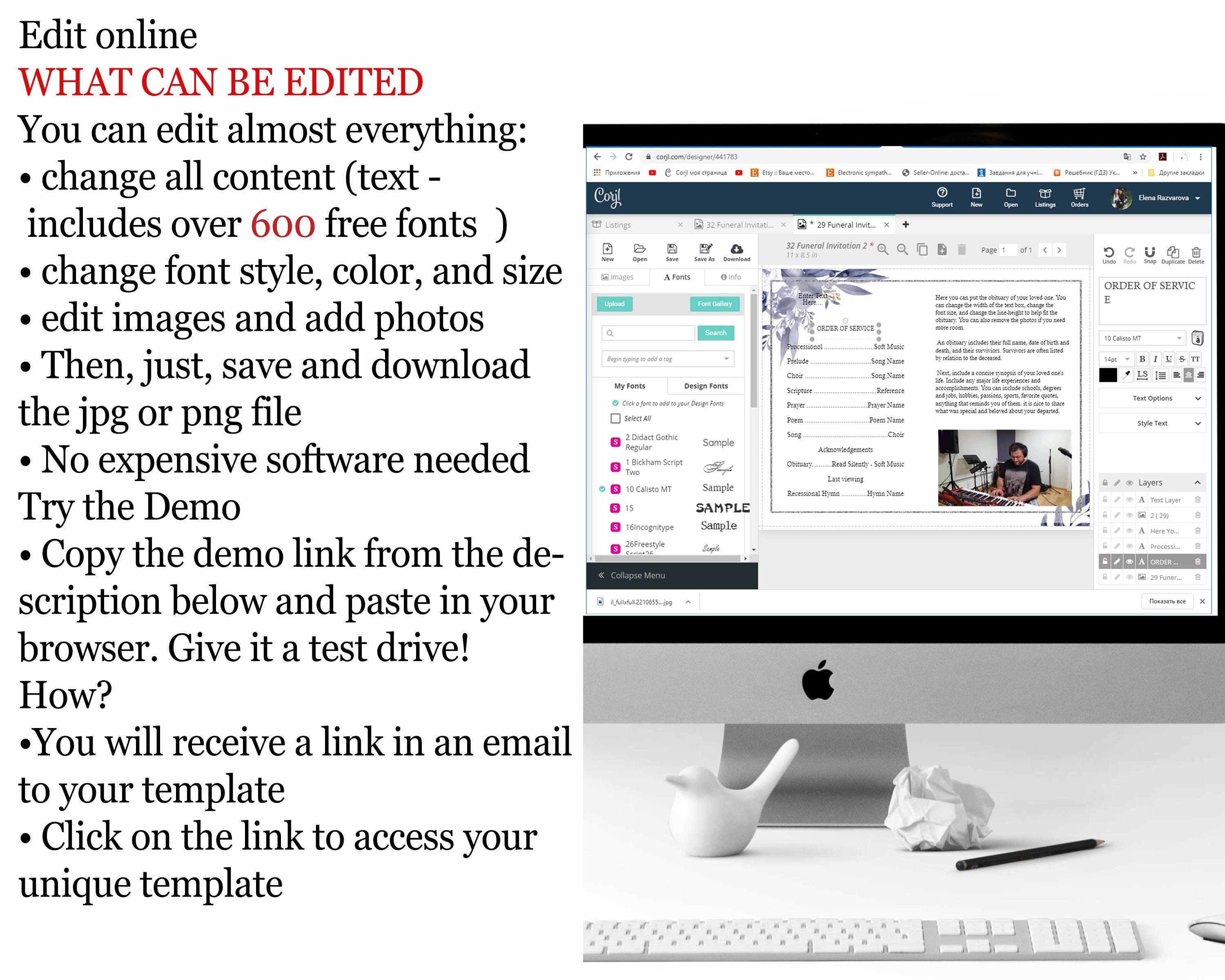 Electronic Funeral Announcement Card Smartphone Phone Sms - Etsy