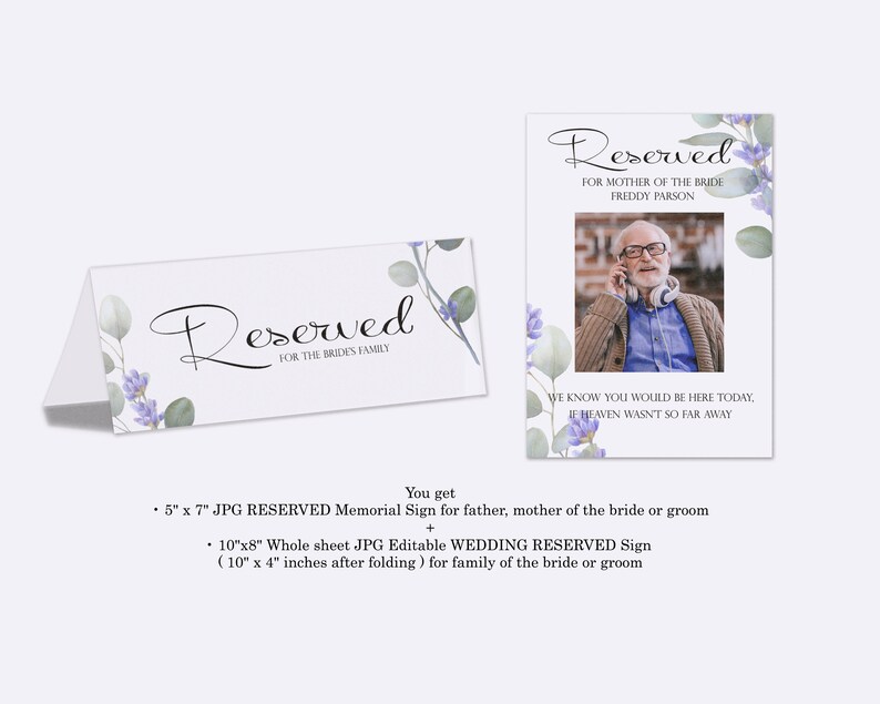 Personalized Memorial Wedding Sign for Father of the Bride - Etsy