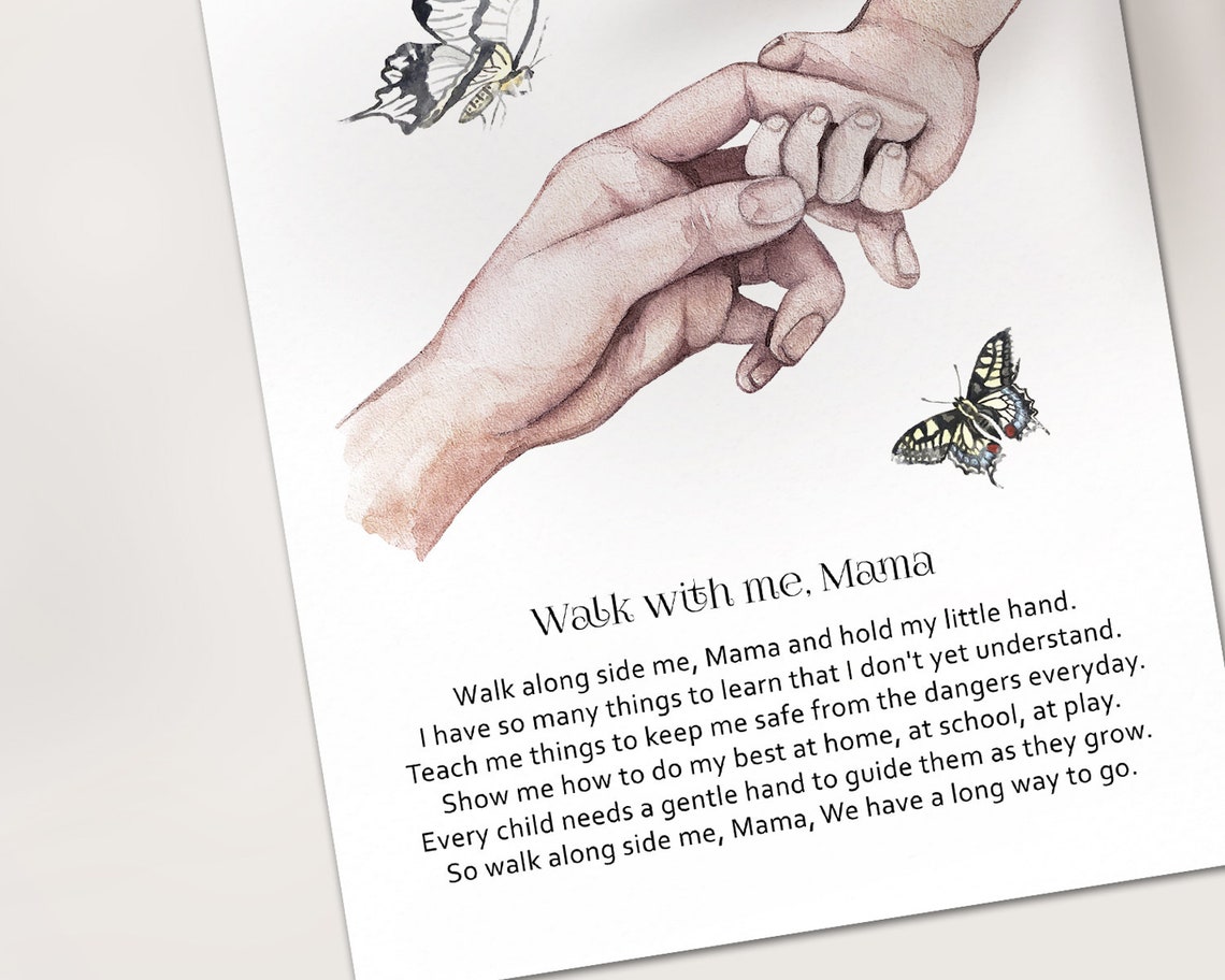 Walk With Me, Mama Poem, Mother's Day Gift (digital Download) - Etsy