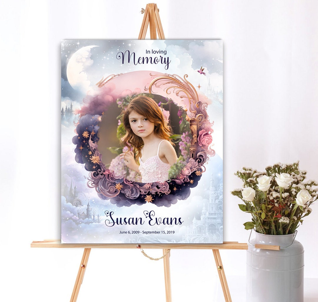 Funeral Memorial Sign for Girl | in Loving Memory Sign | Funeral ...