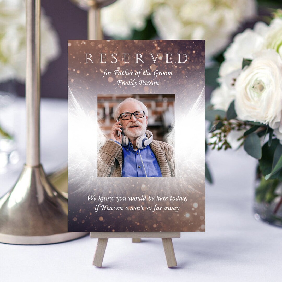 Reserved Wedding Sign Chair, Reserved for Father, Mother of Bride or ...