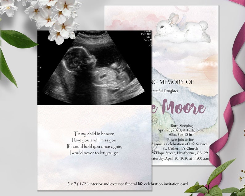Baby Memorial Service Invitation, Funeral Template Program, Baby ...