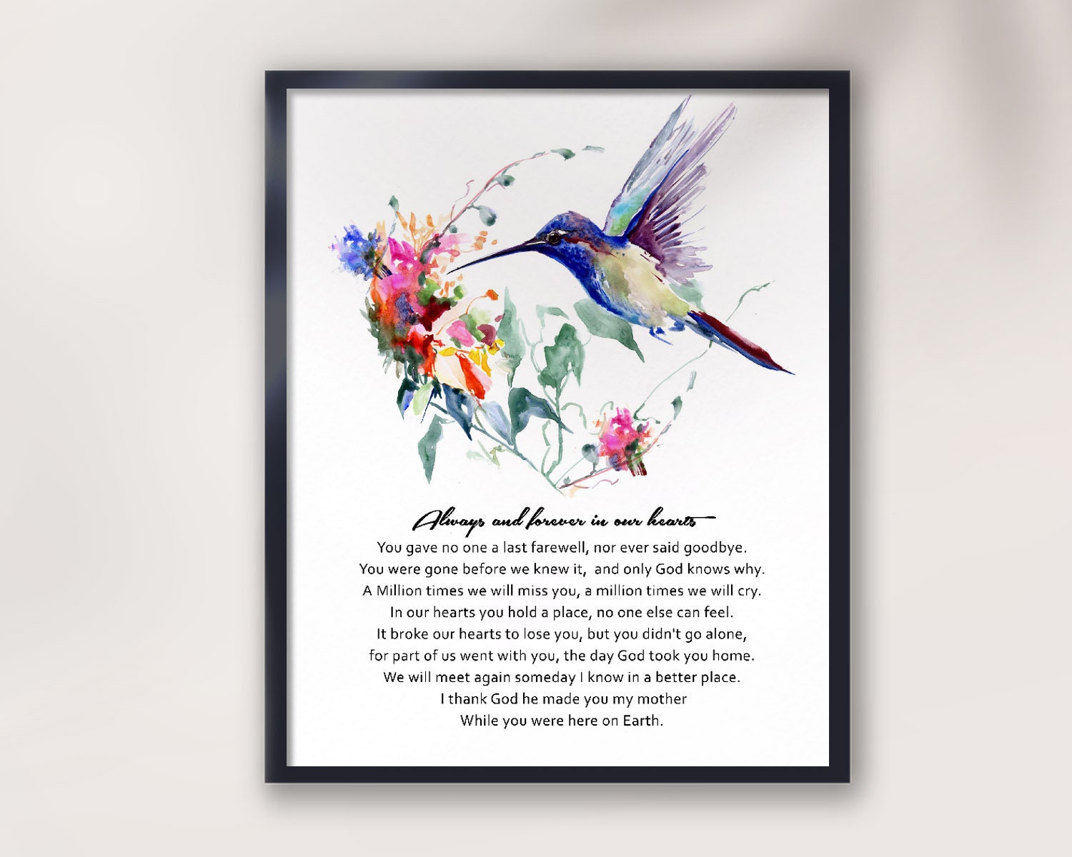 Memorial Poem You Gave No One a Last Farewell, nor Ever Said Goodbye ...