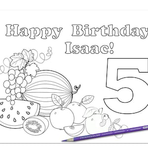 Personalized Printable Sweet Fruit Lollipops Coloring Page 2nd 3rd 4 5 ...