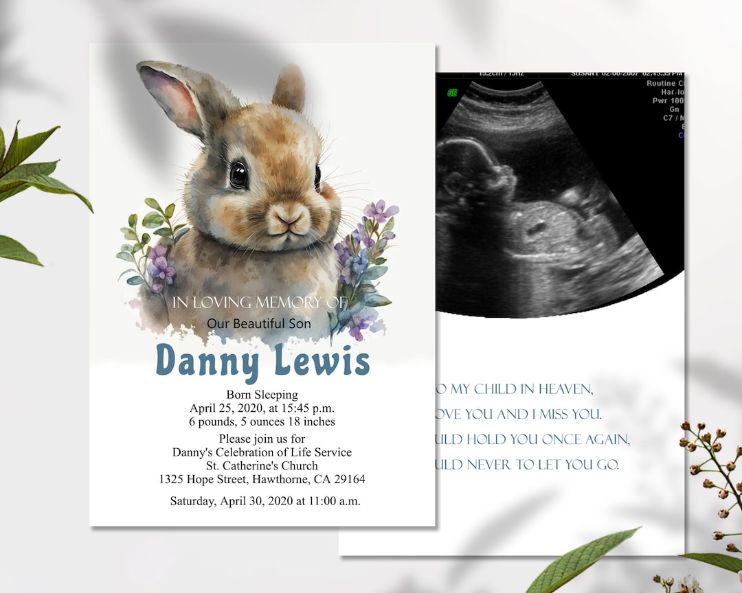 Funeral Program Template for Baby | Memorial Editable Programe for Boy ...