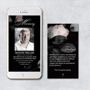 Electronic Funeral Announcement Card Smartphone Phone Sms Masculine ...